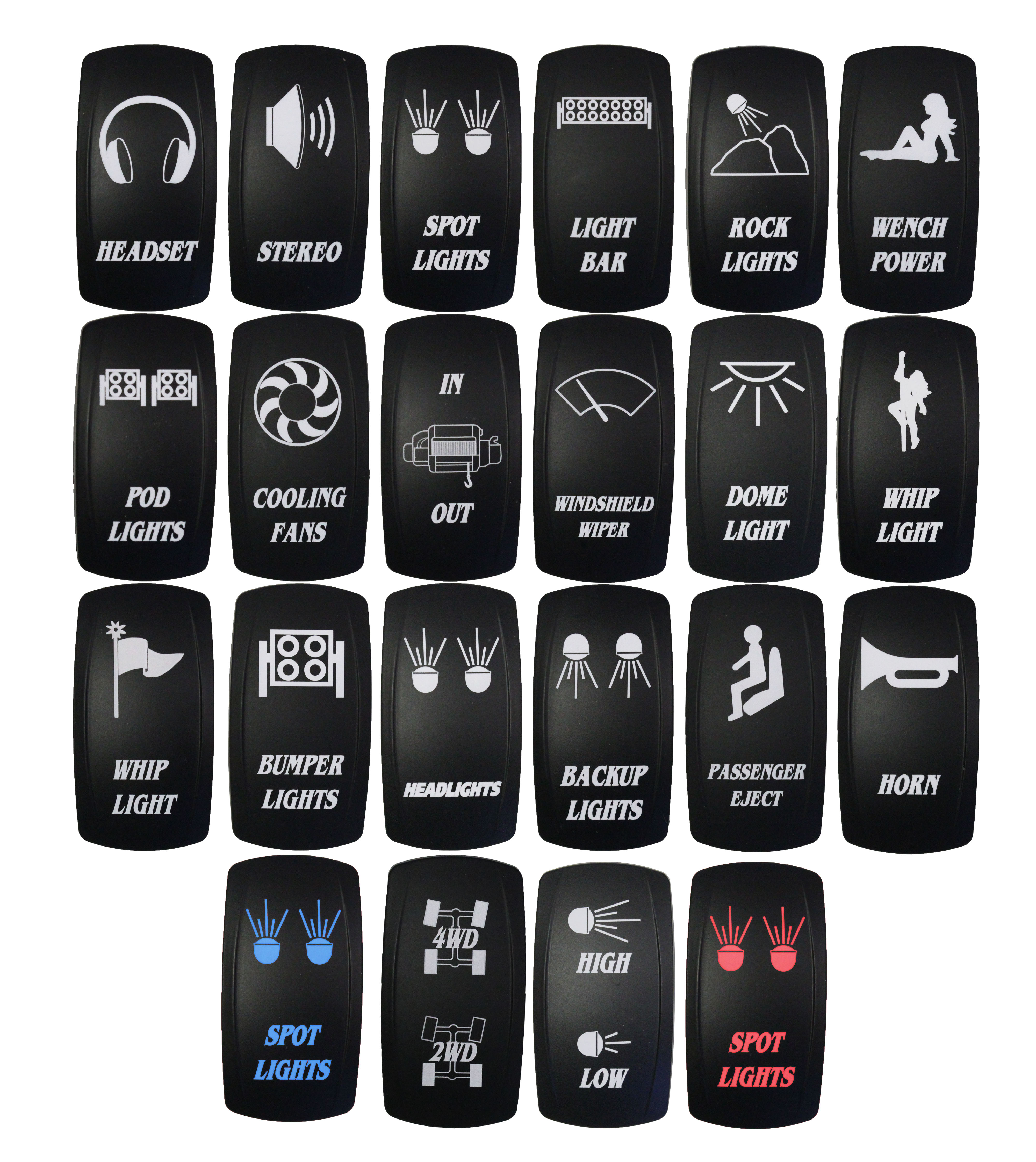 Switches - Laser Engraved - Modquad Switches - Laser Engraved - Modquad